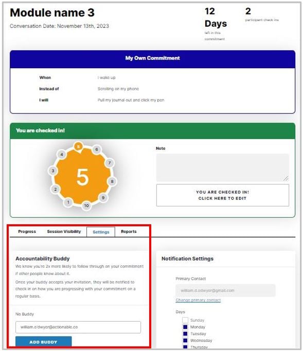 How Do I Add an Accountability Buddy?